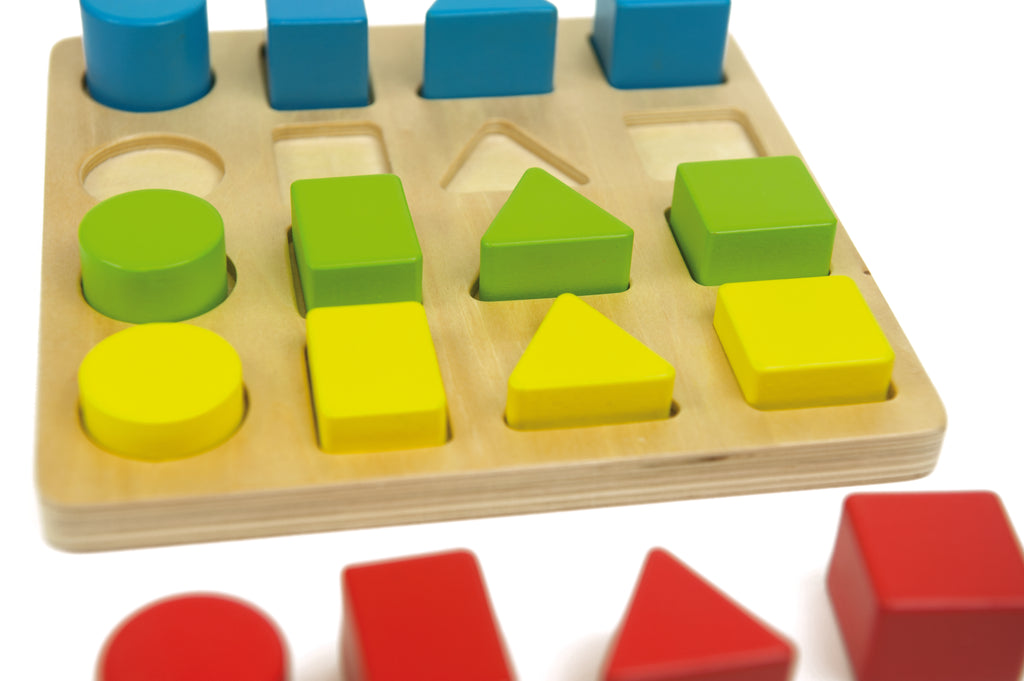 4 Geo Shapes - Wooden toy puzzle. – T&M Toys